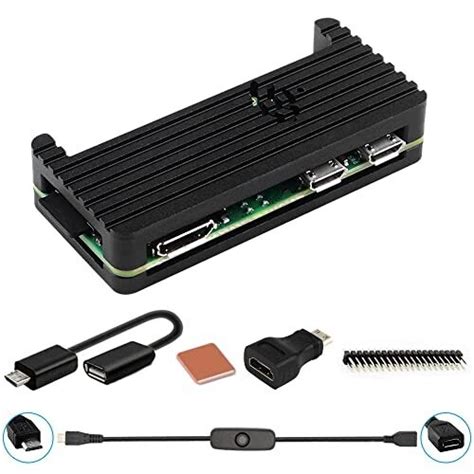 raspberry pi zero 2 w case zero w case kit with rpi zero 2 w aluminum