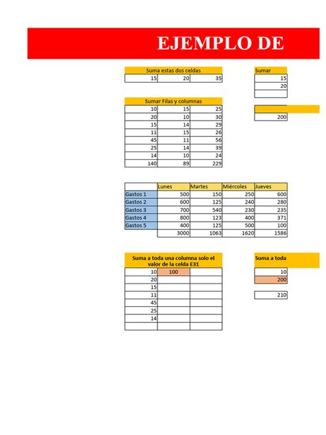 Operaciones Basicas 2xlsx Completar Tarea Pdf