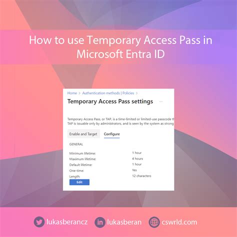 How To Use Temporary Access Pass In Microsoft Entra Id Cybersecurity