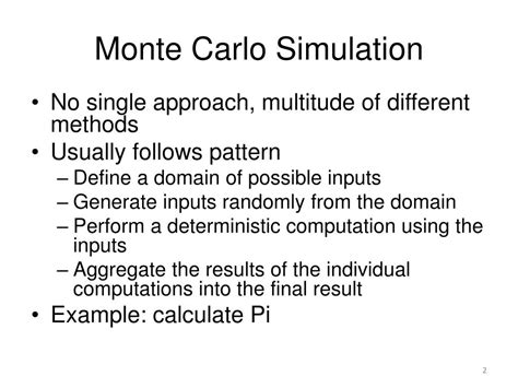Ppt Monte Carlo Simulation Powerpoint Presentation Free Download