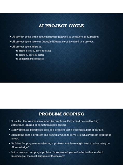 Ai Project Cycle Pdf Artificial Intelligence Intelligence Ai