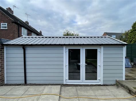 Garage Cladding And Side Door Conversion Garage Garage Transformation Cladding