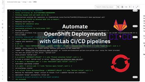 Gitlab Cicd Pipelines On Openshift