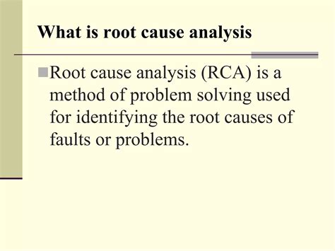 Root Cause Analysis PPT