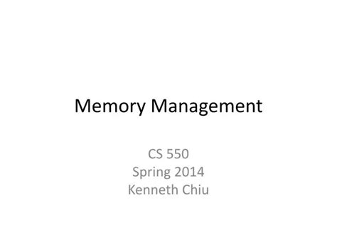 PPT Memory Management PowerPoint Presentation Free Download ID 3055468