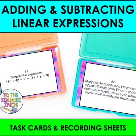 Adding And Subtracting Linear Expressions To The Square Inch