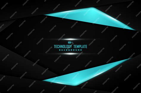 Premium Vector Abstract Black Template Of Overlap Technology Design Decorative Background
