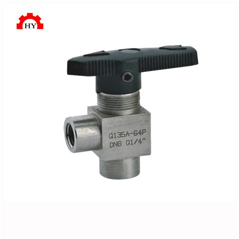 Hy Stainless Steel 304 316 64mpa Angle Type Ptfe Seat Screw End