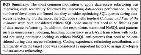 Refactoring Practices In The Context Of Data Intensive Systems Empirical Software Engineering