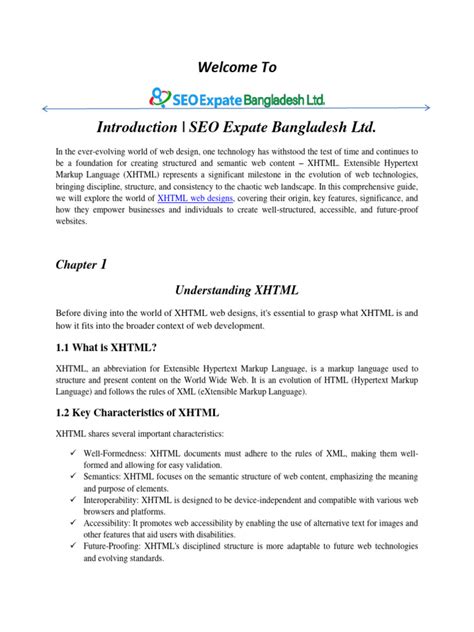 Xhtml Web Designs Pdf Xhtml Html