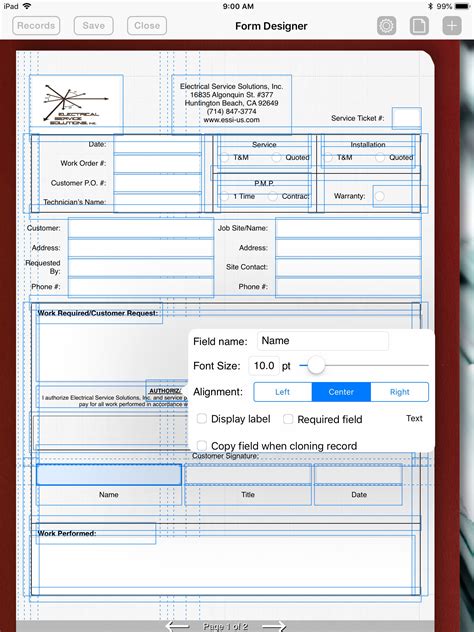 Formatting The Text Alignment Formconnections