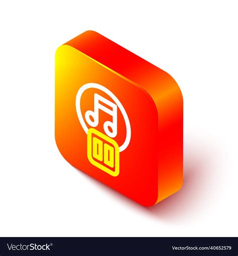 Isometric Line Pause Button Icon Isolated On White