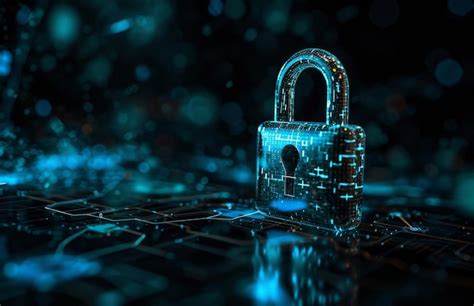 A Gold Padlock Secures A Computer Motherboard Symbolizing Cybersecurity