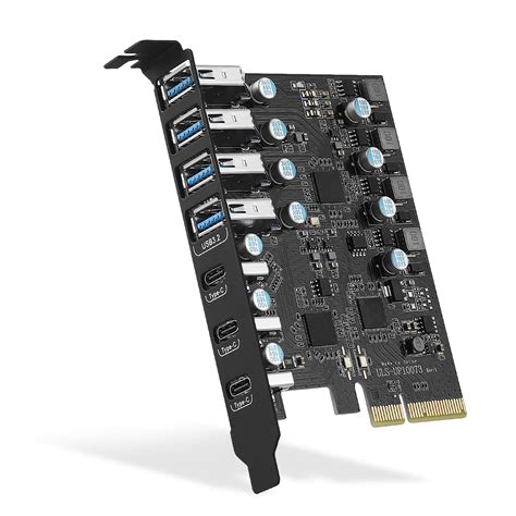 PCIe to USB 3.2 Gen 2 Card with 20 Gbps Bandwidth 7 USB Ports (4 USB ...