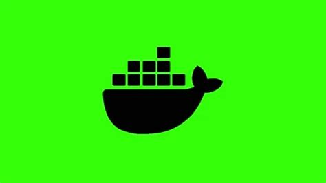 Docker Black Icon Animated Background Stock Video Pond
