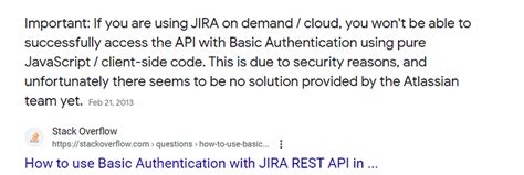 Using Jira Api From Simple Javascript Get With Token Auth Jira Cloud
