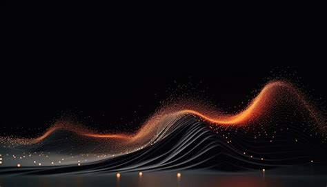 Premium Photo Wave Of Particles And Lines Big Data Visualization