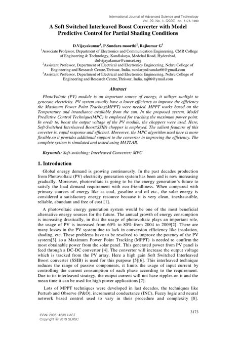 Pdf A Soft Switched Interleaved Boost Converter With Model Predictive