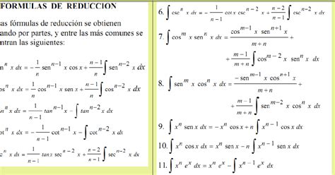integración utilizando fórmulas de reducción [ejercicios resueltos] integration using