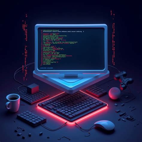 Free Neon Coding Haven Image Download At Stockcake