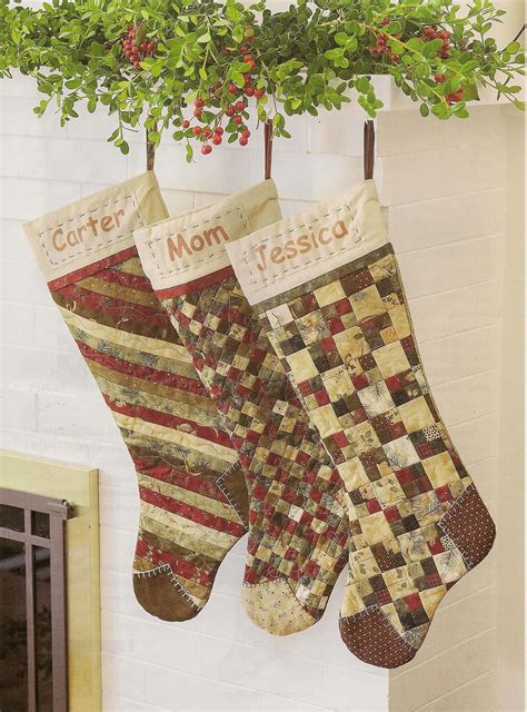 Large Quilted Christmas Stocking Pattern