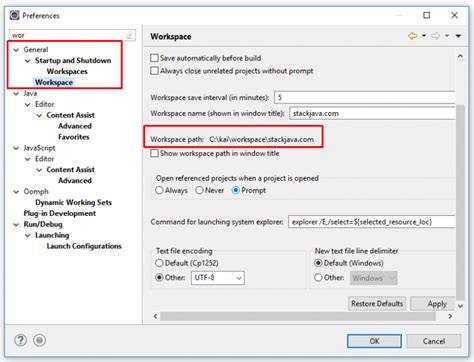 Eclipse Kiểm Tra Workspace Hiện Tại đang Làm Việc Stackjava