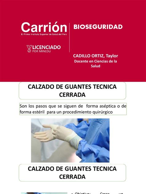 Técnica Cerrada Para Colocación De Guantes Pdf Ciencia Y Matemáticas