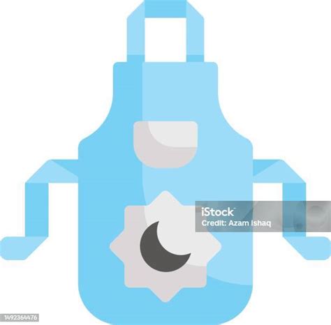 성인용 빨 수 있는 민소매 턱받이 벡터 컬러 아이콘 디자인 이드 알 아드하 또는 이드 울 카비르 기호 하지 기호 무슬림 종교