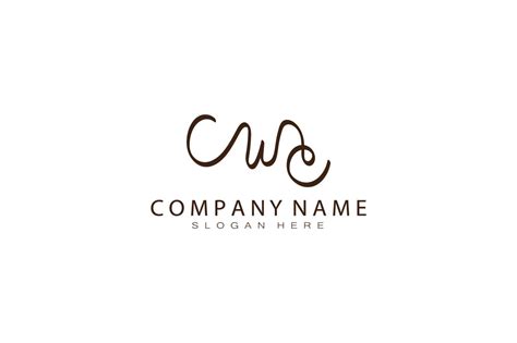 CW Initials Handwritten Design Template Graphic By Cavuart Creative Fabrica