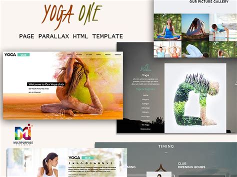 Responsive One Page Parallax Html Template Html Templates Templates Yoga Club