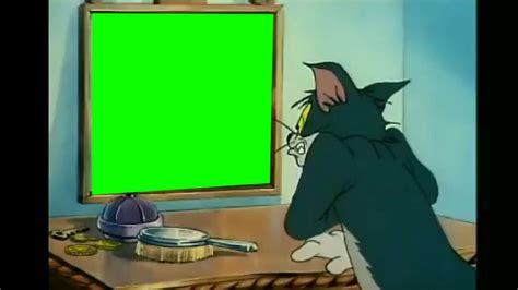 Tom Watching His Tomb In Mirror Meme Template Green Screen Trending