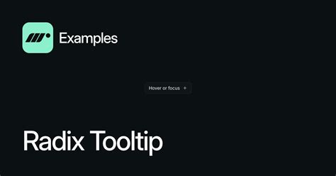Radix Tooltip — Motion For Vue Example