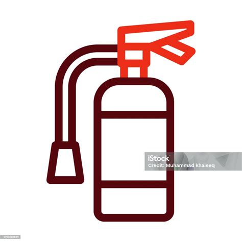 소화기 벡터 굵은 선 개인적이고 상업적인 사용을 위한 2개의 색깔 아이콘 0명에 대한 스톡 벡터 아트 및 기타 이미지 0명 두꺼운 디자인 Istock