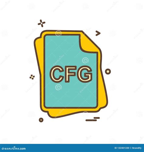 Cfg File Type Icon Design Vector Stock Vector Illustration Of Document Internet 132401330