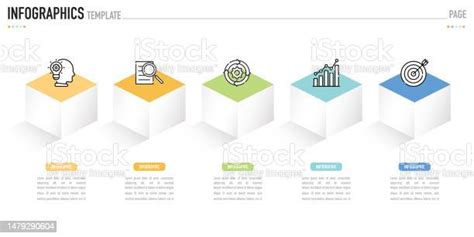 비즈니스 프레젠테이션을 위한 직사각형 또는 큐브 아이소메트릭 인포그래픽 0명에 대한 스톡 벡터 아트 및 기타 이미지 0명 3차원 형태 개념 Istock