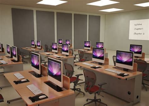 Modern Classroom With Computers