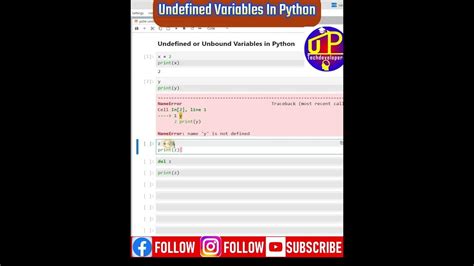 What Are Undefined Or Unbound Variables In Python Shortsfeed