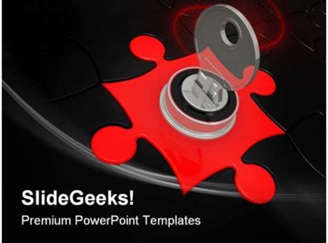 Puzzles With The Lock Security Powerpoint Templates And Powerpoint