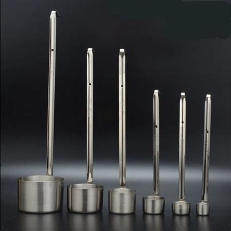 304 스테인레스 스틸 와인 측정 컵 주방 바 측정 도구 세트 소스 오일 커피 맥주 국자 국자 스푼 후크 포함측정용 스푼 Aliexpress