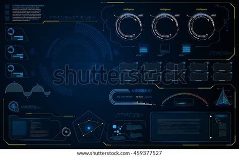 Abstract Hud Ui Interface Data Diagnostics Stock Vector Royalty Free 459377527 Shutterstock
