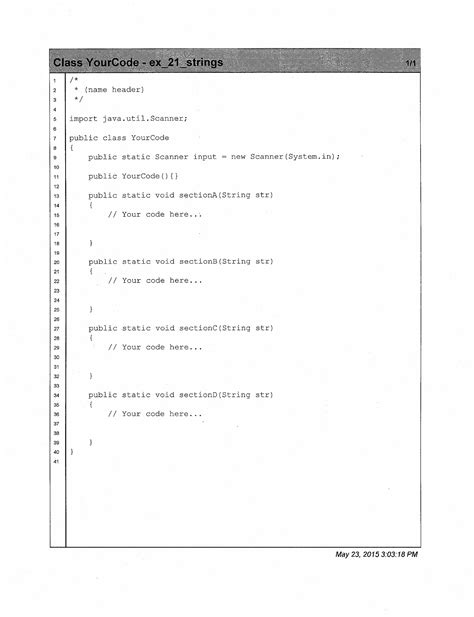 Solved In Java Exercise 21 Please Read Directions Pages