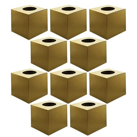 日本製 抽選箱 金 ゴールド 無地 10個セット 高さ18 5cm×20cm×20cm 底板紙付き 金色 応募箱 くじ引き くじ引き箱 S