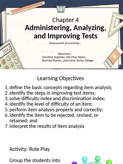 Chapter 4 Assessment Of Learning Administering Analyzing And Improving Tests Pdf