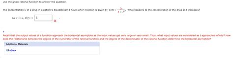 Solved Use The Given Rational Function To Answer The Chegg