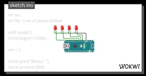 Shift Operation Wokwi Esp32 Stm32 Arduino Simulator