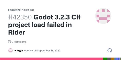 godot 3 2 3 c project load failed in rider · issue 42350