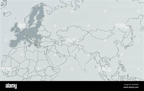 Europe Blank World Map