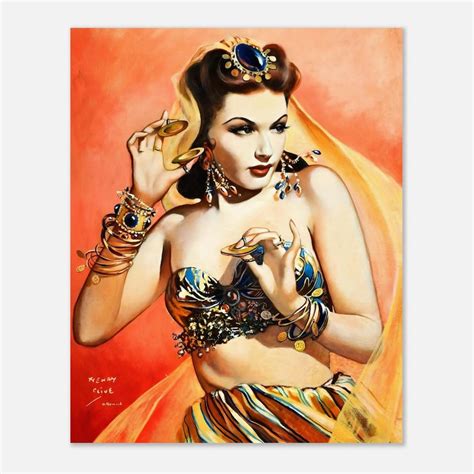 Henry Clive Print Yvonne De Carlo As Mata Hari 1948 Collectable