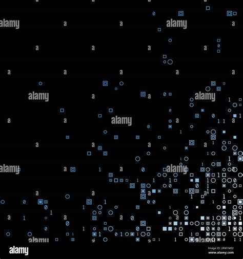 Appealing Geometric Matrix Background In Blue Colors Artistic Square Vector Illustration Stock