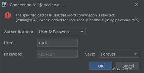 The Specified Database Userpassword Combination Is Rejected 28000